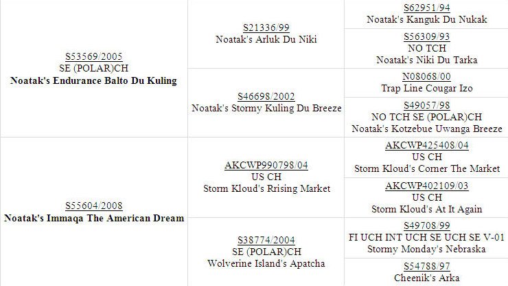 Yamiku sugupuu - Hellerkantri Huskypark